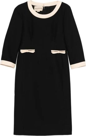 Valentino Garavani Rundhals-Kleid mit Schleifendetail - Schwarz