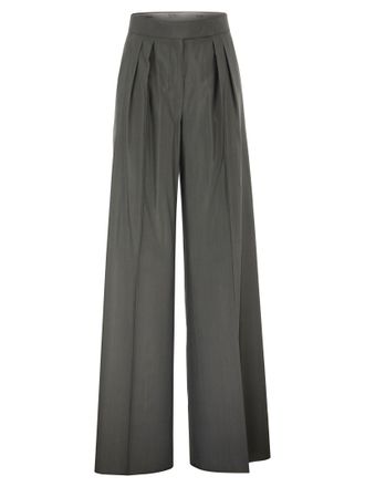 Max Mara Mxmgiallo Pantalon Large En Laine Et Soie
