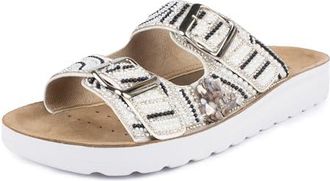 Jürgen Hirsch Mules Vita 04 pour femme, semelle intérieure en cuir, coussinets anti-chocs, Blanc., 39 EU