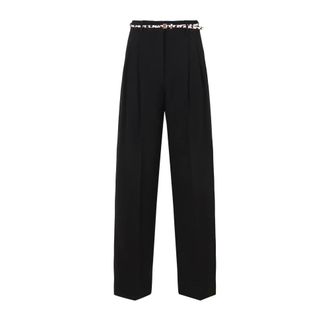 Max Mara Femme, Pantalons, Noir, Taille: 40 FR Pantalon fluide en cady