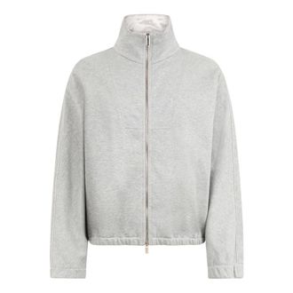 PESERICO Femme, Sweatshirts et sweats &agrave; capuche, Gris, Taille: 44 FR SweaT-shirt M&eacute;lange avec Fermeture &Eacute;clair