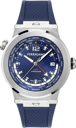 Ferragamo Uhr - Quarz Analog Uhr Ferragamo Duo - Gr. unisize - in Blau - f&uuml;r Damen