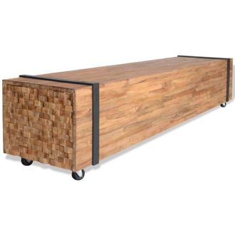 Les Tendances Meuble TV 110x30x32,5 Bois de teck massif