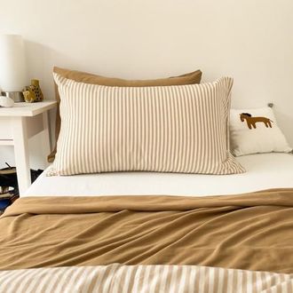 Kadolis Taie doreiller Percale de Coton Bio ray&eacute;