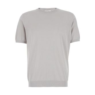 KANGRA Baumwoll-Strick-T-Shirt - - Knitwear - Herren - Grau - 3XL
