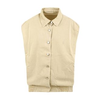 Icon Denim Los Angeles Ines Weste - - Jackets - Damen - Beige - S