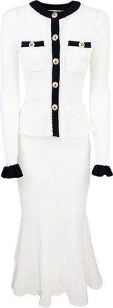 Self Portrait Femme, Pulls, Blanc, Taille: 36 FR Gilet en Tricot