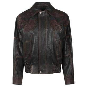 Golden Goose Bomberjacke mit Blumenstickerei - - Jackets - Damen - Braun - L