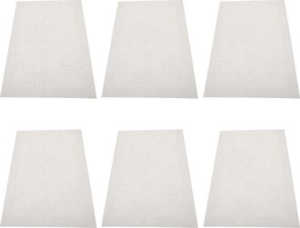 Valiclud 6 St&uuml;ck Weihnachts Tischsets PVC Schneeflocken Hitzebest&auml;ndig rutschfest Silberfarbene Platzsets f&uuml;r Esszimmer Partydeko und Festtagsdekoration