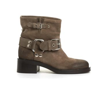 Strategia Taupe Wildleder Biker Stiefel - - Shoes - Damen - Beige - 39 EU