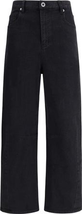 Self Portrait Femme, Jeans, Noir, Taille: W27 Jean Jambe Large Taille Haute