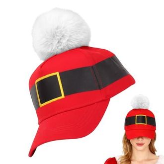 Generic Casquette de baseball de Noël - Chapeau en coton mélangé | Taille rouge festif dhiver Chapeaux de Père Noël Trucker Chapeaux - Accessoires de déguisem