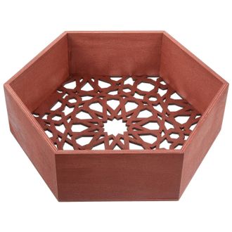 Artibetter Hexagon Wandregal aus Holz Schwebendes Wandmontiertes Sechseck Regal mit Hohlmuster Platzsparend Dekorativ Robust Vielseitig f&uuml;r Wohnzimmer Schlafzimm