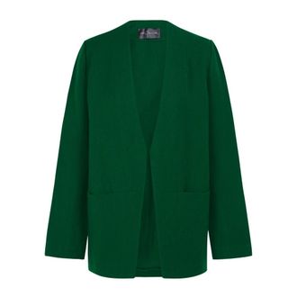 Cortana Viena- Jacke aus Leinen und reiner Schurwolle smaragdgr&uuml;n - - Jackets - Damen - Gr&uuml;n - XL