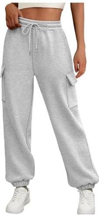 Generic Jogging Femme Pantalon Coton Survetement D&eacute;contract&eacute;s De Plage L&eacute;ger &Eacute;t&eacute; Casual Pants Grande Taille Taille Haute avec Poches Casual Toile Pants Travai