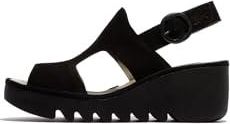 FLY London Femme BAIF585FLY Sandal, Black, 39 EU