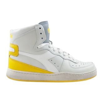 Diadora Vintage Basketball Sneakers Wei&szlig; Gelb - - Shoes - Herren - Wei&szlig; - 42 1/2 EU