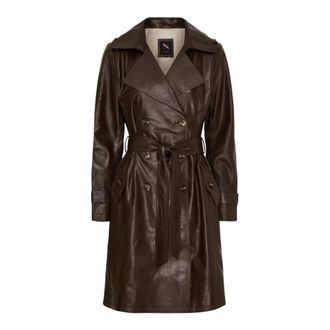 BTF-CPH Leder-Trenchcoat - - Coats - Damen - Braun - L