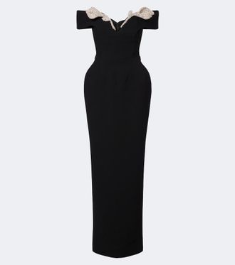 Rachel Gilbert Robe longue Oscar en cr&ecirc;pe