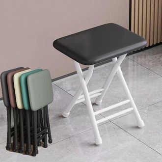 Generic Tragbarer Klapphocker, Stuhl mit R&uuml;ckenlehne f&uuml;r Wohnzimmer & Bar - leicht zu verstauen, drinnen/drau&szlig;en - bequemer, gepolsterter Sitz