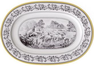 Villeroy & Boch Villeroy und Boch Audun Ferme Platte oval 34 cm, Premium Porzellan