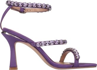 Alma En Pena Alma EN Pena, Femme, Chaussures, Violet, Taille: 35 EU Sandales en satin avecApplication