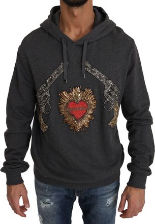 Dolce & Gabbana Verzierte Baumwoll-Hoodie Guns And Heart