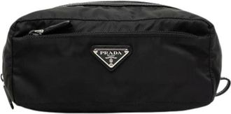 Prada Pre-owned Pochette en Nylon - Femme - Pre-owned - Noir - Taille: ONE Size