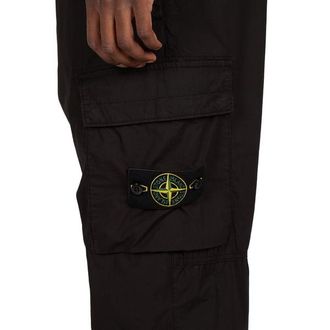 Stone Island Pantalon cargo &agrave; taille et cheville &eacute;lastiqu&eacute;es en coton m&eacute;lang&eacute;