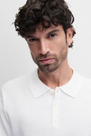 Cinque Kurzarmpullover CIFLAV mit Polokragen und Knopfleiste, Regular Fit