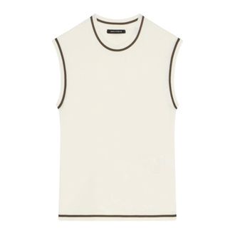A|X Armani Exchange Femme, Pulls, Blanc, Taille: 38 FR Haut Tricot&eacute;