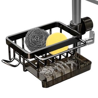 Generico Schwammhalter, platzsparend und schnell trocknend, verstellbar, Sp&uuml;le Organizer mit Schwammablage | Organisation f&uuml;r Seifenspender, B&uuml;rste, Handtuch, 