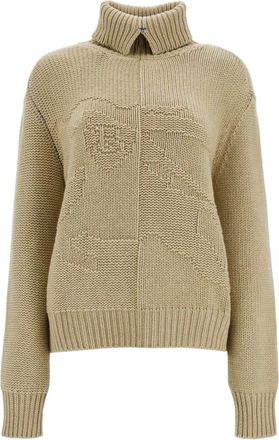 Burberry Femme, Pulls, Beige, Taille: 38 FR Col roul&eacute;s