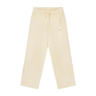 Arte Blumentape H&auml;kelhose Creme - - Trousers - Herren - Beige - M