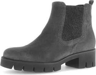 Gabor Bottines Chelsea pour femme, meilleur ajustement, Gris foncé 19, 40.5 EU