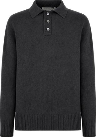 Amaranto Amar&aacute;nto - Polo Tricot - Homme - Tops - Gris - Taille: S