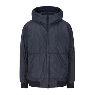Stone Island Homme, Vestes, Bleu, Taille: 2XL Blouson aviateur &agrave; capuche