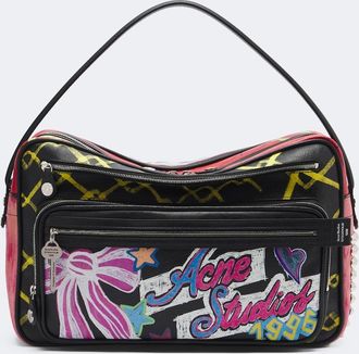 Acne Studios Sac Camero Camera en cuir &agrave; imprim&eacute;