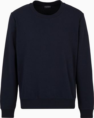 Emporio Armani Man Basic Terry Hoodie Sweatshirt Blau S, Armani Blu, S