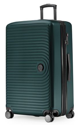 HAUPTSTADTKOFFER Mitte - Gro&szlig;er Hartschalenkoffer, TSA, 4 Rollen, Check-In Gep&auml;ck mit 8 cm Volumenerweiterung, 77cm, 130 Liter, Waldgr&uuml;n