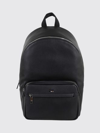 HUGO BOSS Sac &agrave; dos Ray en cuir grain&eacute; avec poche plaqu&eacute;e externe et logo em&eacute;