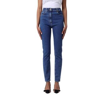 Elisabetta Franchi Schmeichelhafte High-Waisted Jeans f&uuml;r jeden Anlass - - Jeans - Damen - Blau - W26