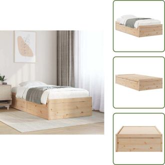 vidaXL Massivholzbett ohne Matratze 90x190 cm Kiefernholz - Massivholzbette - Kiefernholzbette - Holzbetten - Modernes Bett - Schlichtes Bett