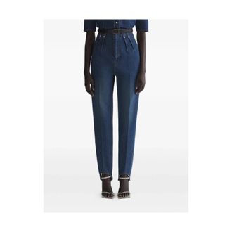 MUGLER Femme, Jeans, Bleu, Taille: W25 Jeans droits pliss&eacute;s