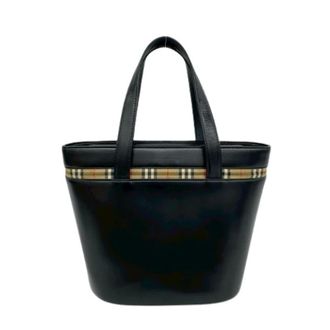 Burberry Sac cabas en cuir de veau Pre-owned - Femme - Pre-owned - Noir - Taille: ONE Size