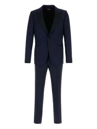 Ermenegildo Zegna costume à simple boutonnage - Bleu