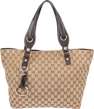 Gucci Crossbody Bags - Gucci GG Monogram Horsebit Handbag - Gr. unisize - in Braun - für Damen