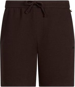 HUGO BOSS Short droit en coton piqu&eacute; m&eacute;lang&eacute;