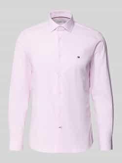 Tommy Hilfiger Tailored Fit Businesshemd aus Baumwoll-Mix