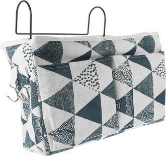 Soimiss Bedside Hanging Organizer Aufbewahrungskorb aus Platzsparender Hängekorb für Bücher Handy Multifunktional für Bett Wand Büro und Schlafzimmer Blau Dre